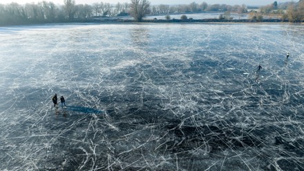 Skaters On Largest Natural Ice Rink Editorial Stock Photo - Stock Image ...