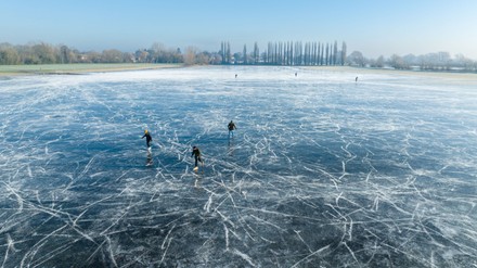 Skaters On Largest Natural Ice Rink Editorial Stock Photo - Stock Image ...