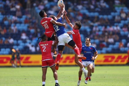 Josese Batirerega Fiji Receives Pass Runs Editorial Stock Photo - Stock ...