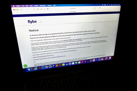 Official Website Flybe Which Ceased Trading Editorial Stock Photo ...