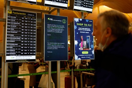 Flight Information Boards Madrid Barajas Adolfo Editorial Stock Photo - Stock Image | Shutterstock