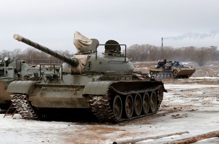 People Ride On Soviet T54 Tank Editorial Stock Photo - Stock Image ...