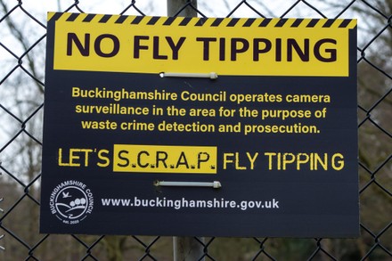 No Fly Tipping Sign By Side Editorial Stock Photo - Stock Image ...