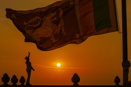 Daily Flag Ceremony On Galle Face Editorial Stock Photo - Stock Image ...