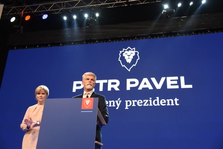 Winner Czech Presidential Elections Former Military Editorial Stock ...