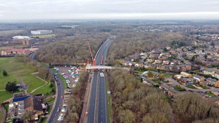 Footbridge Over A1260 Nene Parkway Near Editorial Stock Photo - Stock Image | Shutterstock