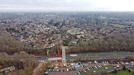 Footbridge Over A1260 Nene Parkway Near Editorial Stock Photo - Stock Image | Shutterstock