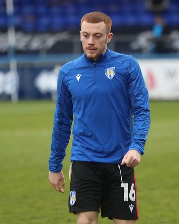 Colchester Uniteds Arthur Read Warms During Editorial Stock Photo ...
