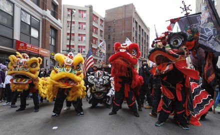 Dance Troupe Performs Lion Dance Honor Editorial Stock Photo - Stock ...