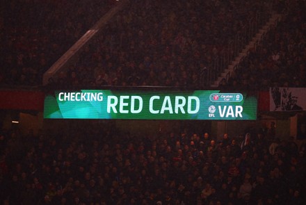 Checking Red Card Var On Scoreboard Editorial Stock Photo - Stock Image ...