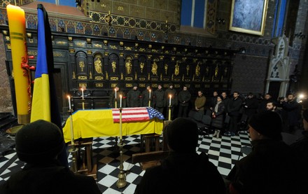 Ukrainians Attend Farewell Ceremony Us Citizen Editorial Stock Photo ...
