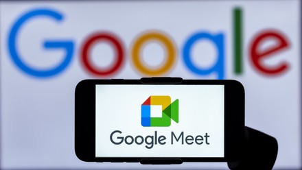This Photo Illustration Logo Google Meet Editorial Stock Photo - Stock ...