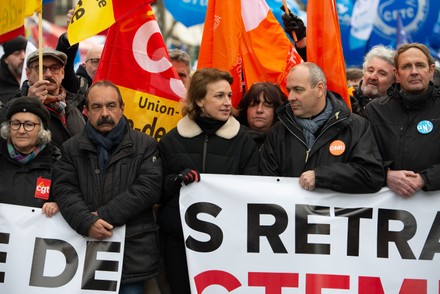 Demonstrators Including French Cgt Trade Union Editorial Stock Photo ...