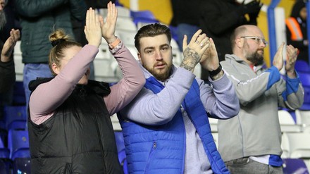 Blackburn Rovers Travelling Support Celebrate Win Editorial Stock Photo ...