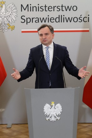 Polish Justice Minister Zbigniew Ziobro Speaks Editorial Stock Photo ...