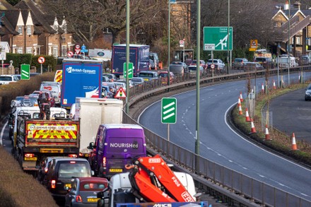 Slow Traffic On A3 Kingston Bypass Editorial Stock Photo - Stock Image ...