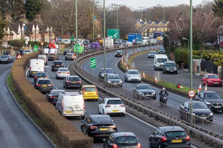 Slow Traffic On A3 Kingston Bypass Editorial Stock Photo - Stock Image ...