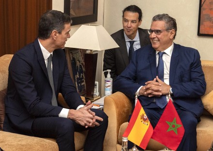 Moroccos Prime Minister Aziz Akhannouch R Editorial Stock Photo - Stock ...