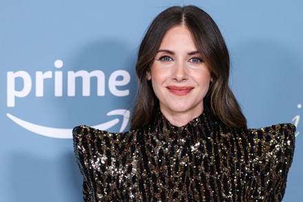 American Actress Alison Brie Wearing Balmain Editorial Stock Photo ...