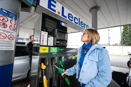 Illustration Picture Shows Person Using Petrol Editorial Stock Photo ...