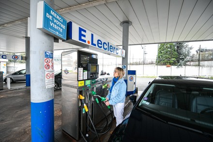 Illustration Picture Shows Person Using Petrol Editorial Stock Photo ...