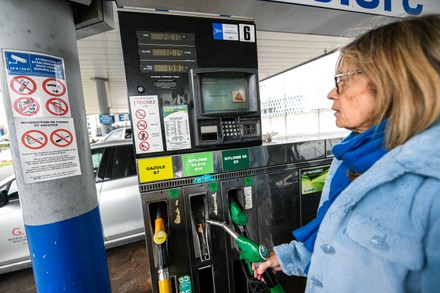 Illustration Picture Shows Person Using Petrol Editorial Stock Photo ...
