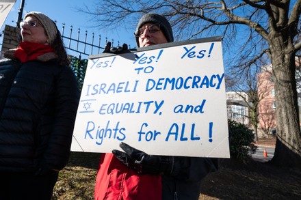 Man Holds Placard Saying Yes Yes Editorial Stock Photo - Stock Image ...