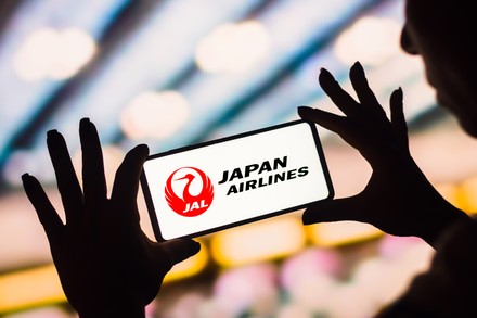 This Photo Illustration Japan Airlines Logo Editorial Stock Photo ...