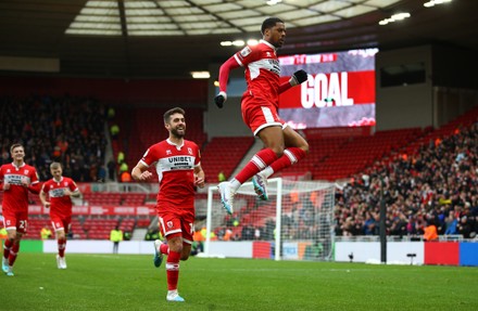 Chuba Akpom Celebrates Scoring Boros First Editorial Stock Photo ...