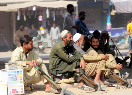 Pakistani Laborers Who Work On Daily Editorial Stock Photo - Stock ...