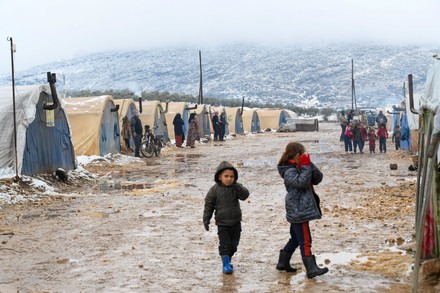Tragic Conditions Experienced By Displaced Syrians Editorial Stock ...