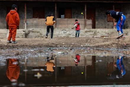 Kashmiri Boys Play Cricket Near Water Editorial Stock Photo - Stock ...