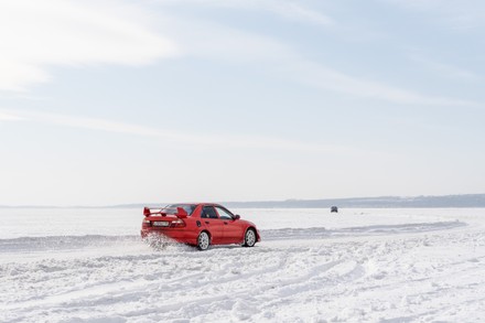 Mitsubishi Lancer Evo Seen On Track Editorial Stock Photo - Stock Image ...