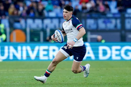 Tommaso Menoncello Italy During Six Nations Editorial Stock Photo ...