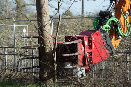 Tree Grabber Rips Off Tree Limbs Editorial Stock Photo - Stock Image ...