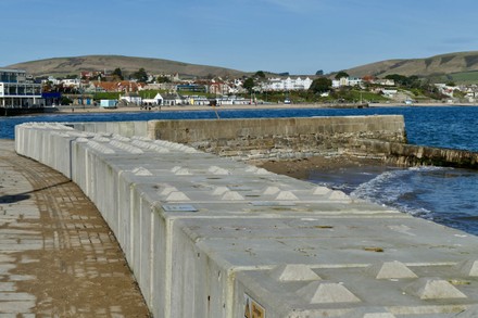 Temporary Wave Barriers Installed Along Seafront Editorial Stock Photo ...