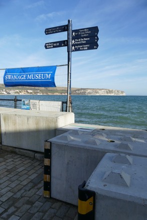 Temporary Wave Barriers Installed Along Seafront Editorial Stock Photo ...