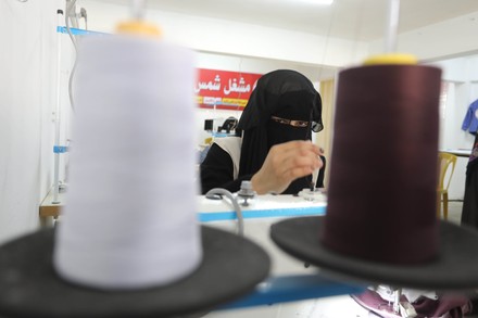 Palestinian Women Work Fashion Design Sewing Editorial Stock Photo ...