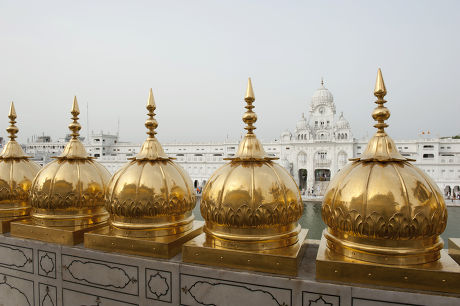 Sikhism Ornaments On Golden Turrets Sanctuary Editorial Stock Photo ...