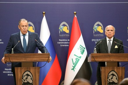 Iraqi Foreign Minister Fuad Hussein R Editorial Stock Photo - Stock ...