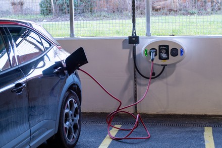 Electric Car Charging Points Cars Charging Editorial Stock Photo ...