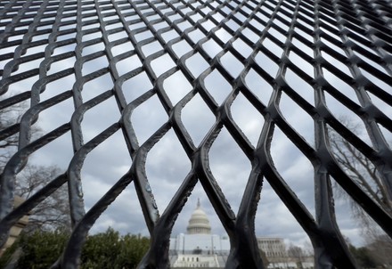 Security Fences Erected Around Capitol Hill Editorial Stock Photo ...
