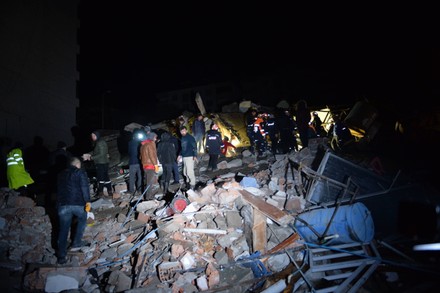 People Search Survivors Among Rubble Building Editorial Stock Photo ...