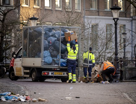 Utrecht Garbage Collectors Clean Center After Editorial Stock Photo ...