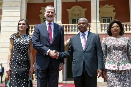 Angolan President Joao Lourenco 2r Welcomes Editorial Stock Photo ...