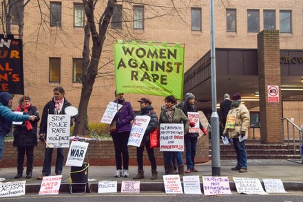 Protesters Holding Placards Demanding End Police Editorial Stock Photo ...