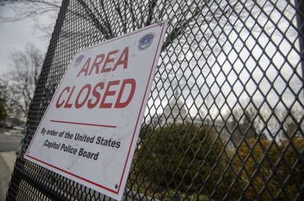 Security Fencing Placed Around Us Capitol Editorial Stock Photo - Stock ...