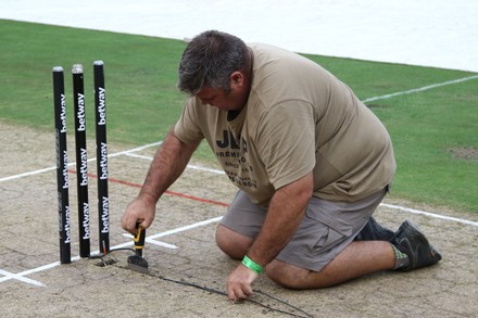 General View Stumps Microphone Being Set Editorial Stock Photo - Stock ...