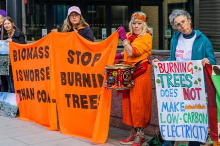 Anti Drax Protest Organised By Stop Editorial Stock Photo - Stock Image ...