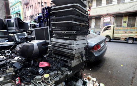 Large Amount Ewaste Dumped Next Local Editorial Stock Photo - Stock ...